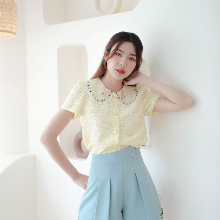 03 282 Lydia Moon Lace Blouse 6 ไซส์ Th