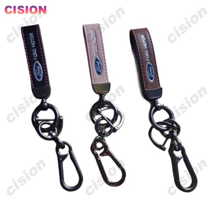 Ford Genuine Leather Remote Car Key Chain Holder Keychain For Ford ...