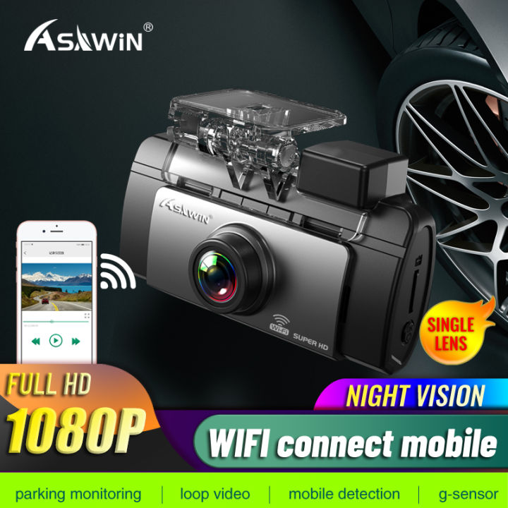 Asawin K200 WiFi Driving Recorder Dash Cam 1080P FHD with APP IPS ...