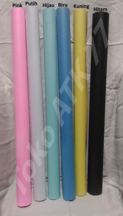 Kertas Karton Manila Warna Biru Hijau Hitam Kuning Pink Putih 12Lembar ...