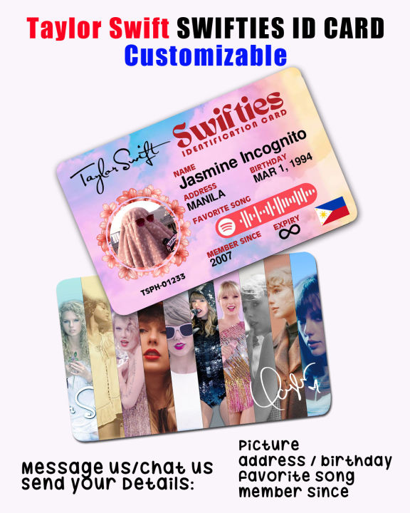 Taylor Swift Swifties ID Card Customizable | Lazada PH
