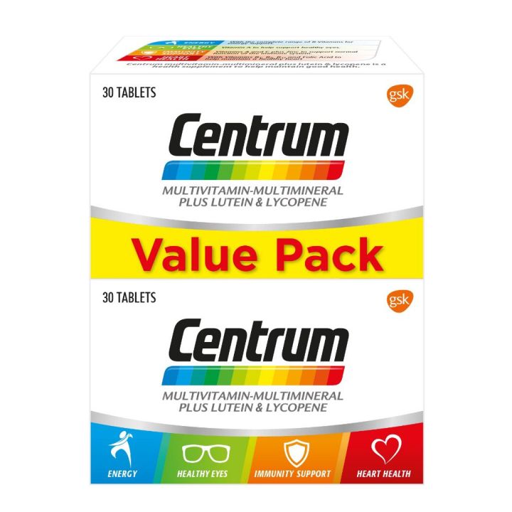 Centrum Multivitamin-Multimineral Plus Lutein Healthy Eyes & Lycopene ...