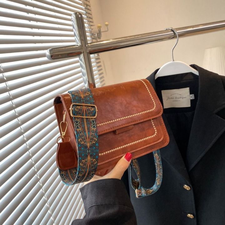 GHFT สายคล้องไหล่กว้าง กระเป๋าสไตล์ชนเผ่า กระเป๋าถือแบบถือ ถุงใต้วงแขน ...