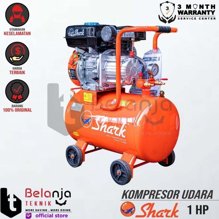 SHARK PORTABLE AIR KOMPRESSOR 1 HP 35 LITER KOMPRESOR ANGIN BENSIN 1HP ...