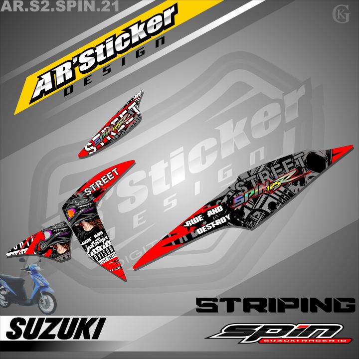 Spin Stiker Striping SPIN 125 - Stiker Motor Suzuki Spin 125 List ...