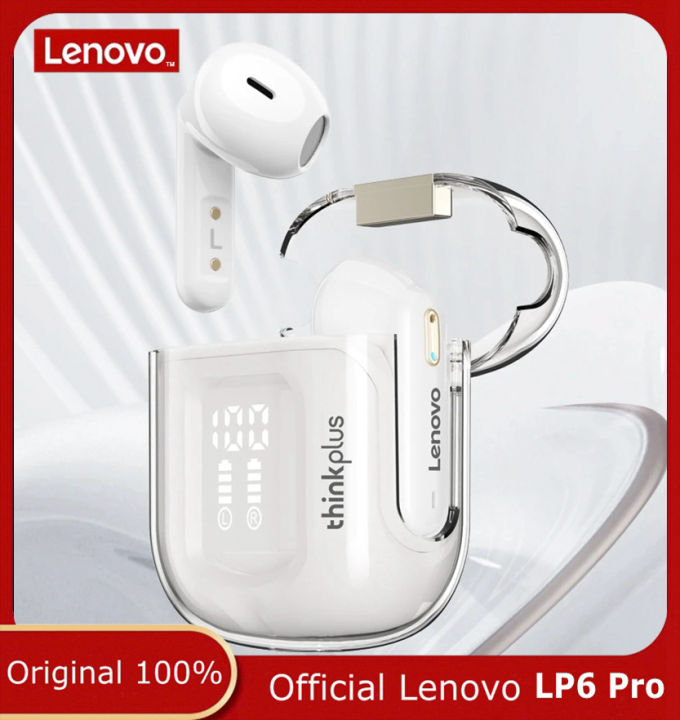 ดั้งเดิม Lenovo LP6 Pro หูฟังบลูทูธแบบหูฟัง TWS 5.3หูฟังเอียบัดไร้สายหู ...