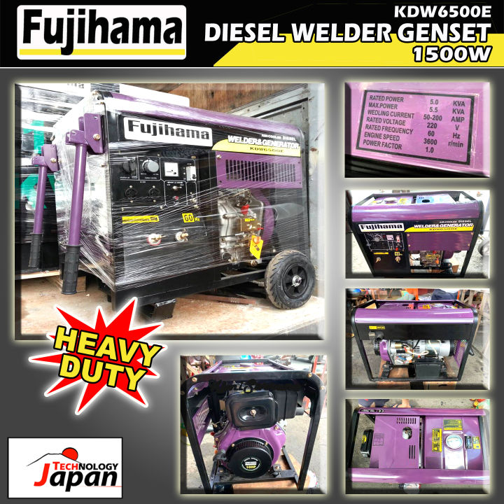 KDW6500E DIESEL WELDING GENSET (Generator) 1500W Big Tank Air-cooled ...