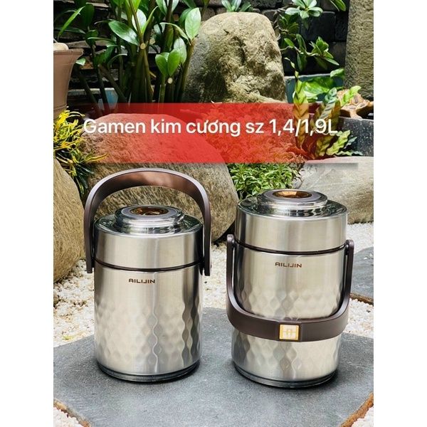 Cà Mên Kim Cương - Hộp cơm AILIJIN inox cao cấp giữ nhiệt 1L4-1L9 ...