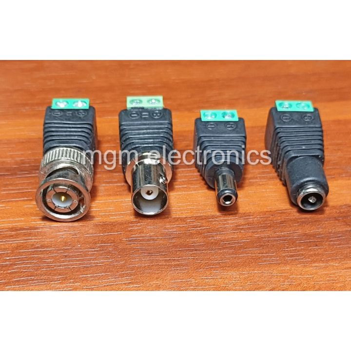 CCTV Connector BNC Male / Female, DC Male / Female 2.1mm Adapter ...