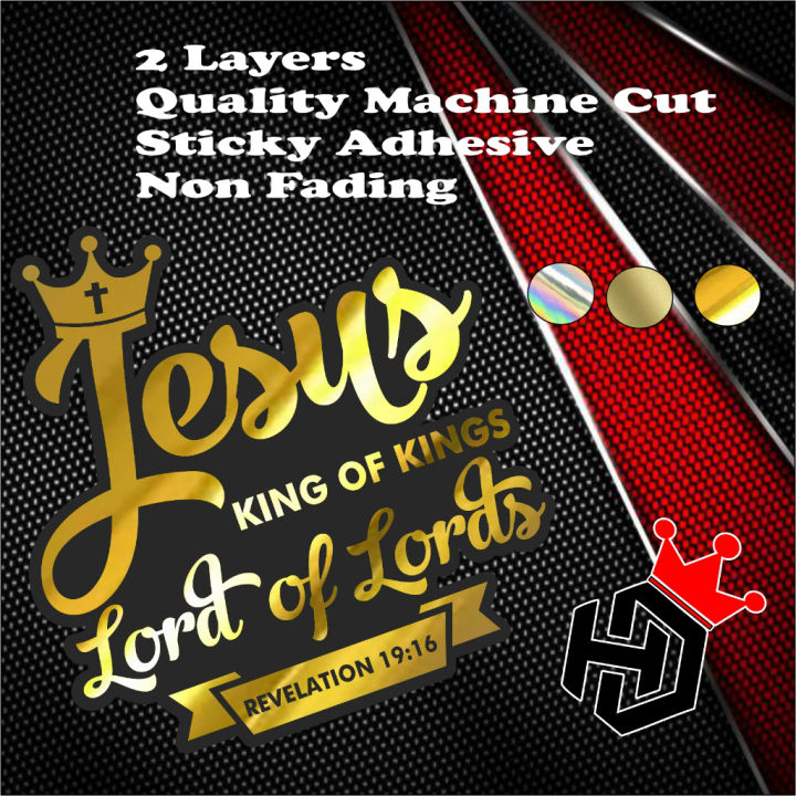 Jesus King Of Kings Lord of Lords, Die Cut Sticker, Machine Cut ...