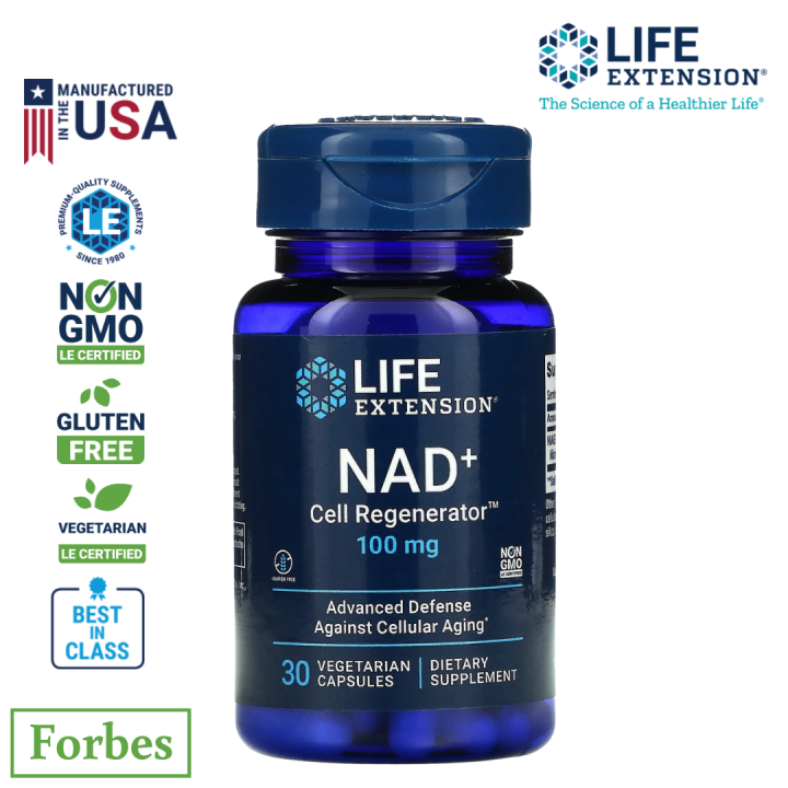 Life Extension NAD + Cell Regenerator 100 mg 30 Vegetarian Capsules ...