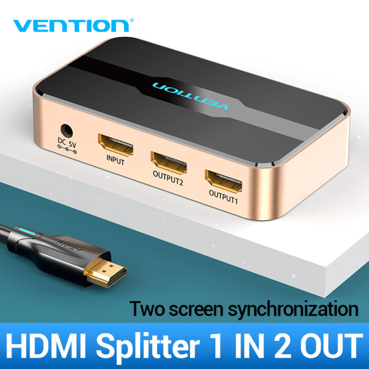 Vention HDMI Splitter 1 to 2 HDMI Port Splitter for Event Monitor ...