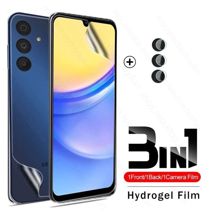 For Samsung A55 3To1 HD Front Back Soft Hydrogel Film Screen Protector For Samsung Galaxy A15 4G ...