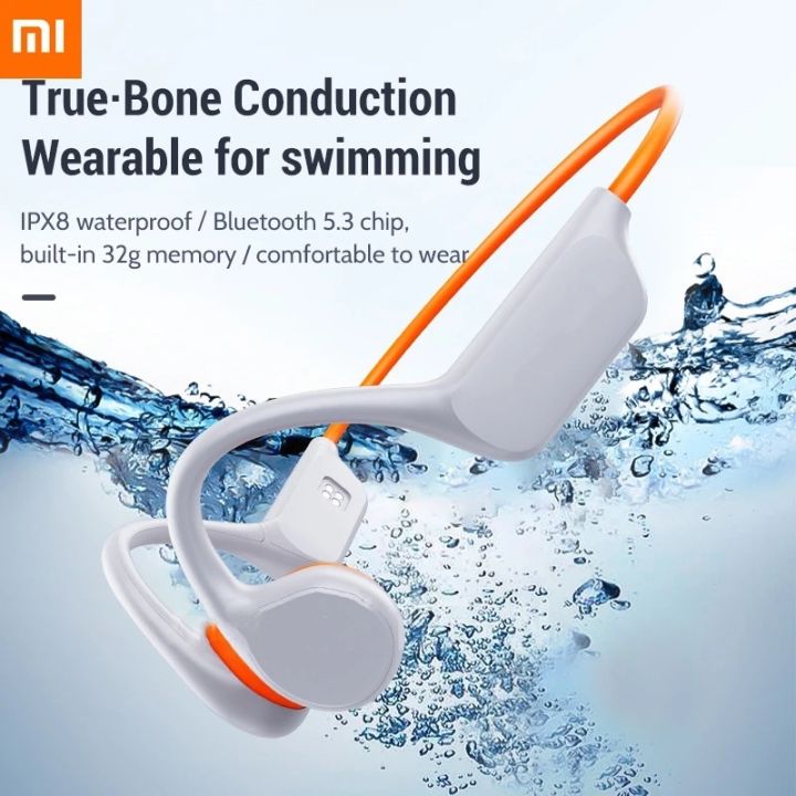 Xiaomi Bone Conduction Swimming Headset Bluetooth IPX8 Waterproof ...
