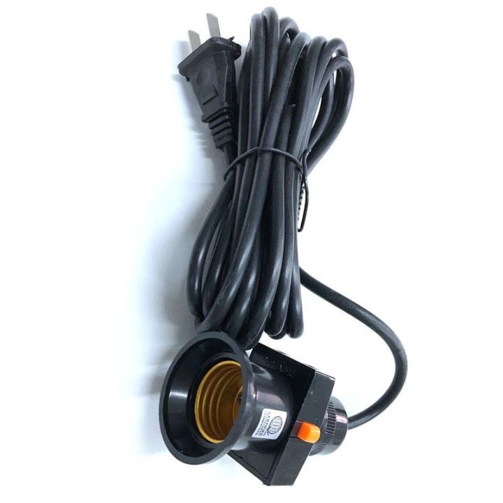 Moveable 5 Meter Black long Wire Cord lamp Holder Socket Cable Bulb ...