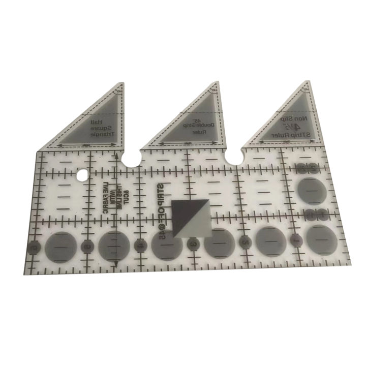 Kerrk Lylyp Isosceles Triangle Ruler Transparent Sewing Ruler 45-degree ...