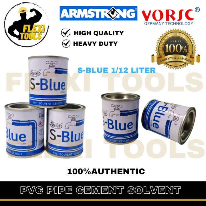 S-BLUE PVC PIPE CEMENT SOLVENT (1/12 LITER) | Lazada PH