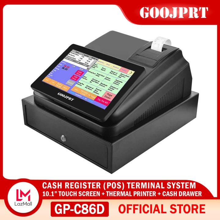 GOOJPRT GP-C86D POS System Electronic Cash Register with Thermal ...