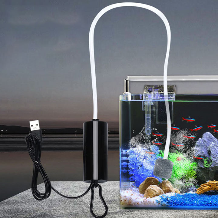 WANGHU Aquarium Oxygen Gas Pump USB Fish Tank Small Aerator Air ...