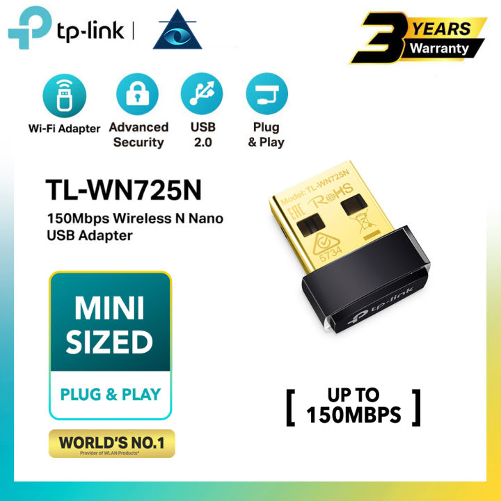 TP-Link TL-WN725N Wireless N Nano USB WiFi Adapter 150mbps Tiny for ...