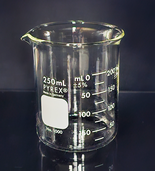 Original PYREX Glass Beaker Griffin Type 250 mL Code 1000-250 with BIR ...