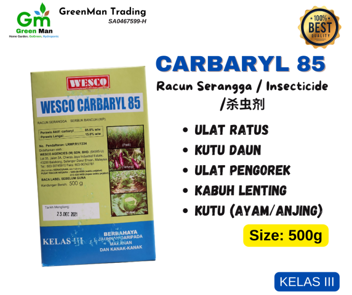 500gm WESCO Carbaryl 85 Racun Serangga/Insecticide/ 杀虫剂- KELAS III | Lazada