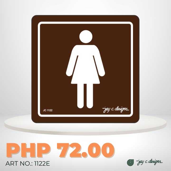 Acrylic Signage Female Sign Jay C. Designs 1122 | Lazada PH