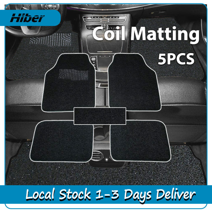 5 pcs/set Universal Car Mat Coil Spaghetti Matting car mat floor guard ...