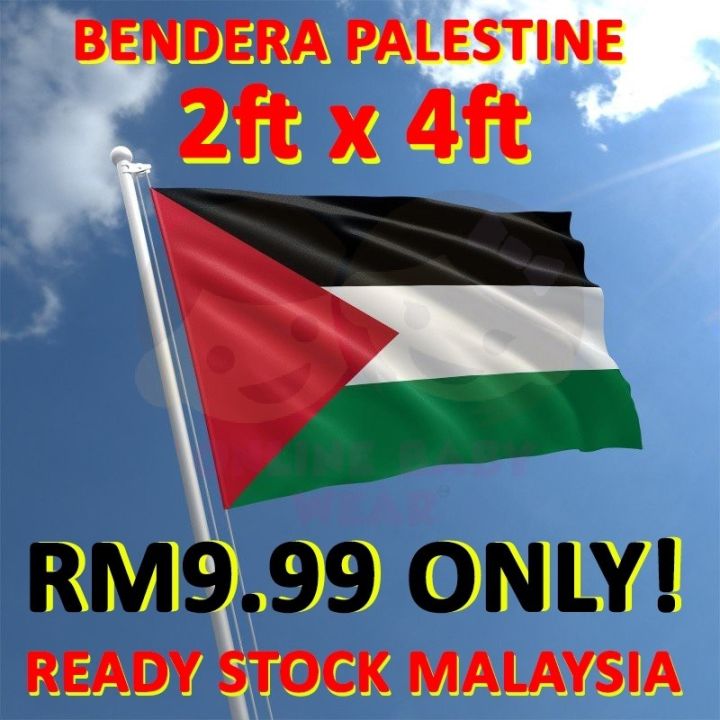 (FAST SHIPPING) Bendera Palestin 2 x 4 Flag Palestine Country Besar ...