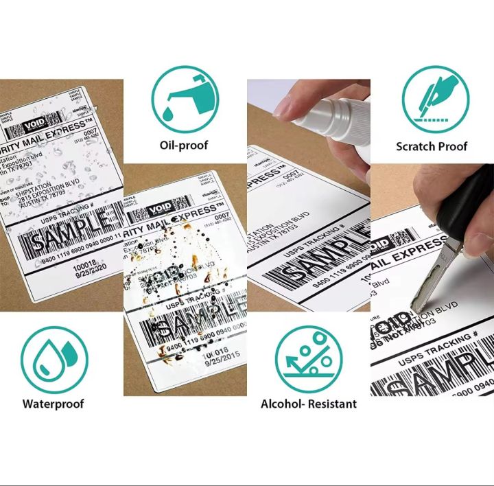 350pcs King Roll Thermal Sticker A6 Paper Roll Airway Bill Sticker ...