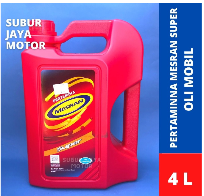 Oli mesran super 20W50 4 Liter ORIGINAL Pelumas mobil Pertamina Avanza ...