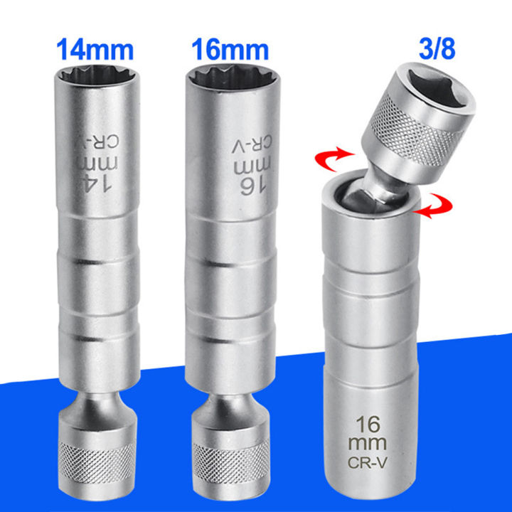 14 16mm Spark Plug Socket Wrench Magnetic Car Reparing Tool 12 Angle