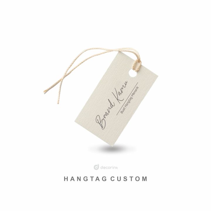 CETAK HANGTAG LABEL BAJU CUSTOM ISI 100 PCS | Lazada Indonesia