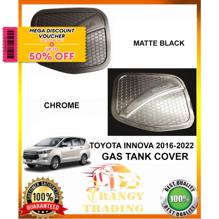 Toyota Innova 2016 to 2025 Gas tank cover MATTE BLACK / CHROME 2017 ...