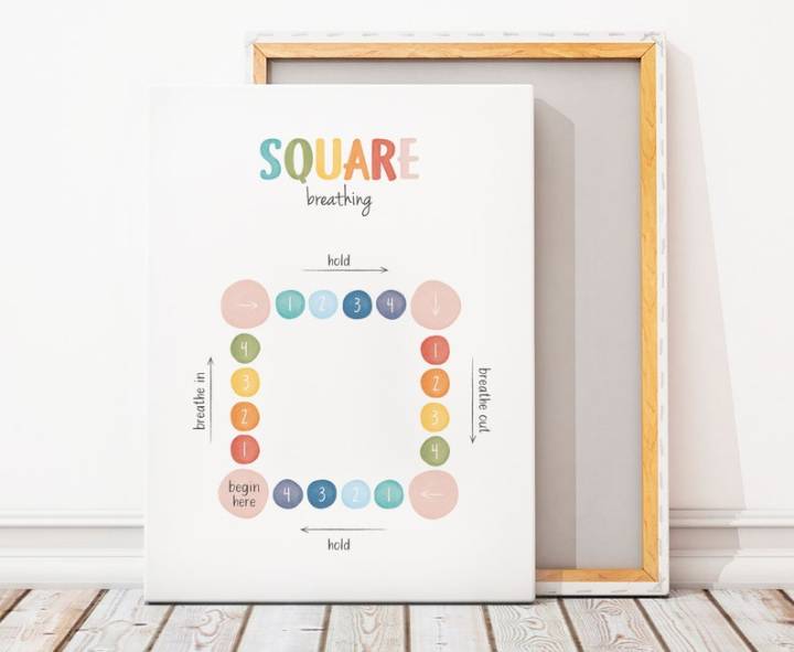 Calming Corner Poster Box Breathing Poster Counseling Office Decor ...