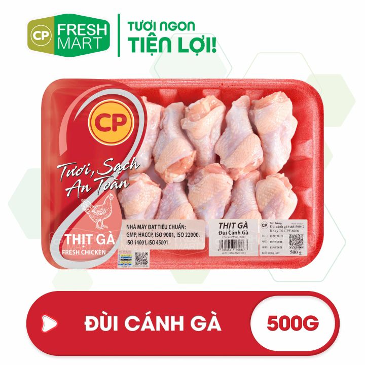 [Giao HCM] Đùi Cánh Gà CP 500g - Thịt Gà CP Foods - Tươi ngon tiện lợi - CP Fresh Mart | Lazada.vn