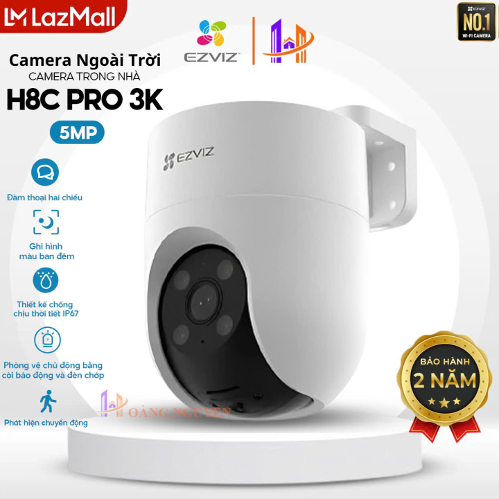 (Tặng Hộp Box Kỹ Thuật) Camera Wifi Ngoài Trời EZVIZ H8C PRO 2K 3MP | H8C PRO 3K 5MP - Quay Quét ...