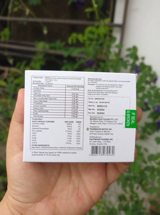 Hepatek with Silymarin, Essential Phospholipids and B Vitamins + Zinc ...