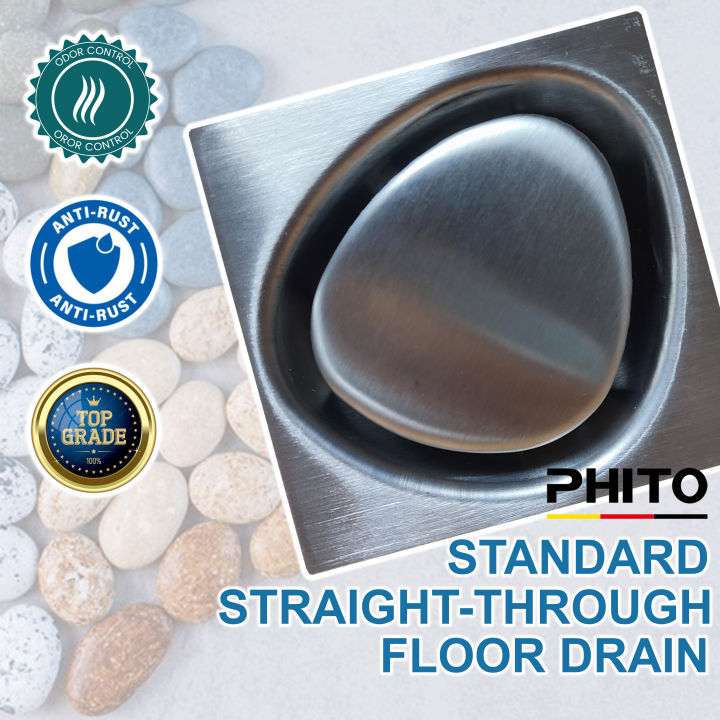 PHITO Stone Shaped Anti-Odor Stainless Floor Drain | Lazada PH