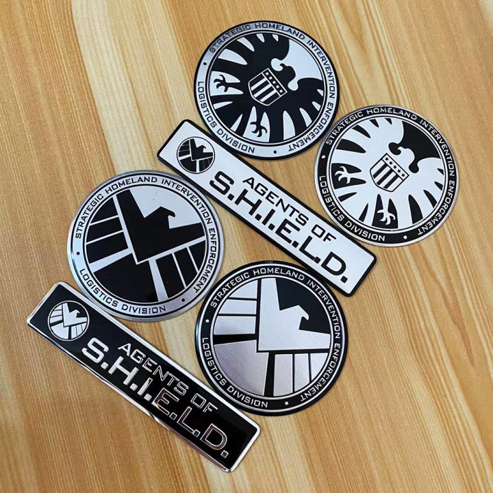 Car Styling 3D Aluminum Marvel Agents of Shield Emblem Badge stickers ...