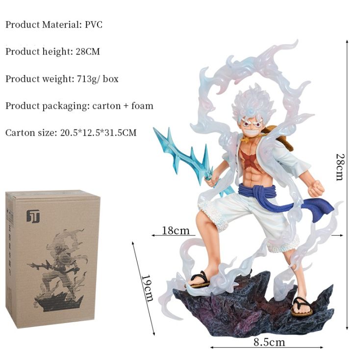 One Piece Luffy Monkey D. Luffy Gear 5 Nika Luffy Standing Rock Stand ...