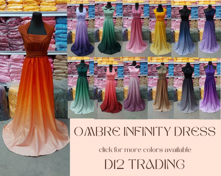 INFINITY DRESS OMBRE COLORS small to semi large BEST SELLER | D12 ...