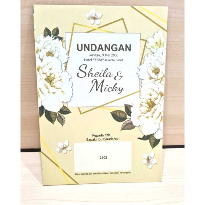 150pcs Cetak Undangan ERBA 2202 Undangan Pernikahan Nikah / Khitan ...
