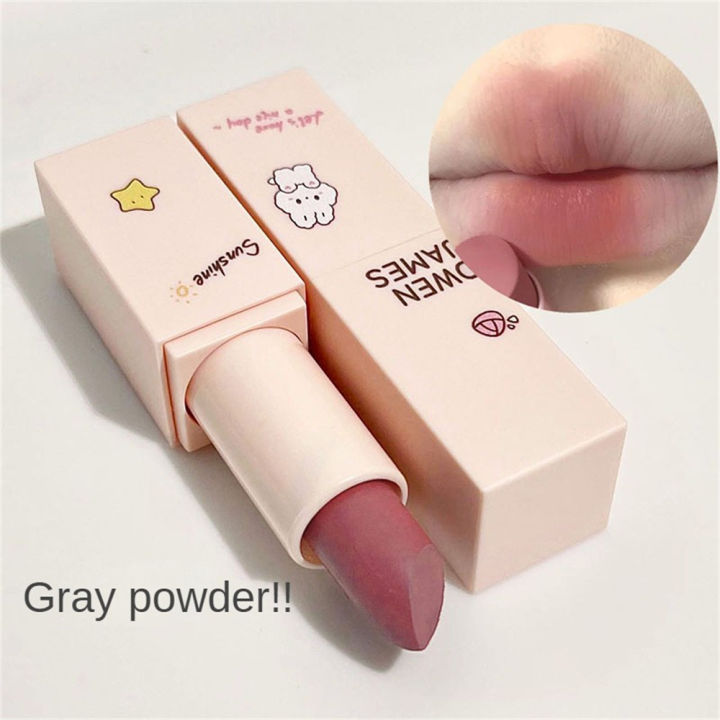 แททตี้💞【ขายดี】💞Owen James คงทนลิปสติกสีเวลเว็ดหมอกแบบนิ่มกันน้ำกัน ...