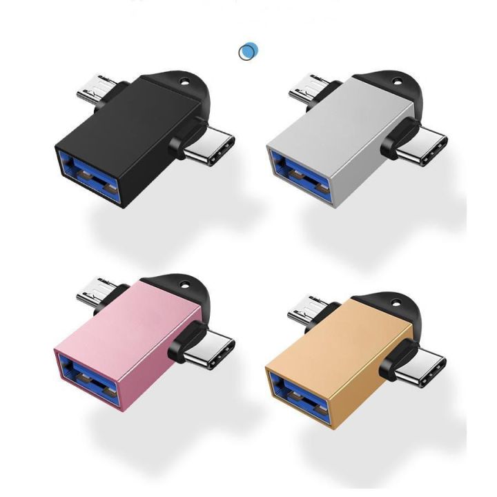 Dual Interface 2-in-1 OTG Adapter Type-C/Micro Mobile Phone Connection ...