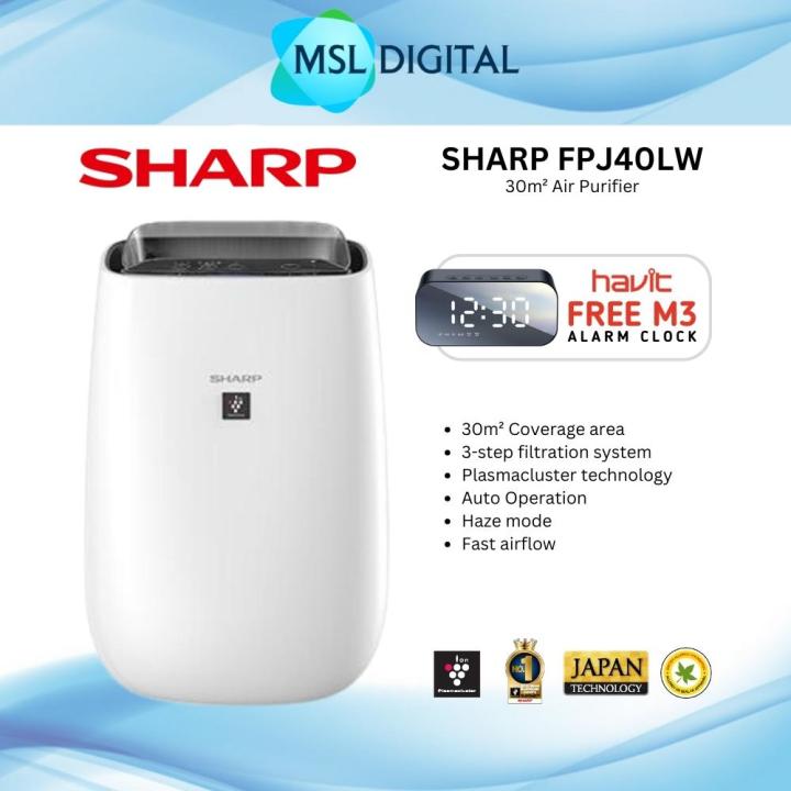 [FREE HAVIT M3] SHARP Air Purifier FPJ40LW | 30m² | Plasmacluster Technology | 3-step filtration ...