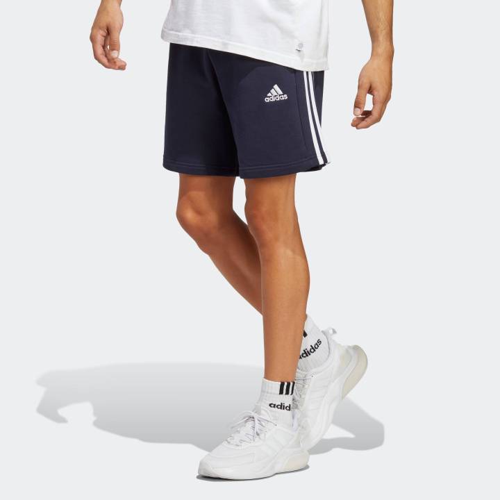 adidas ไลฟ์สไตล์ กางเกงผ้าเฟรนช์เทอร์รีย์ขาสั้น Essentials 3-Stripes ...
