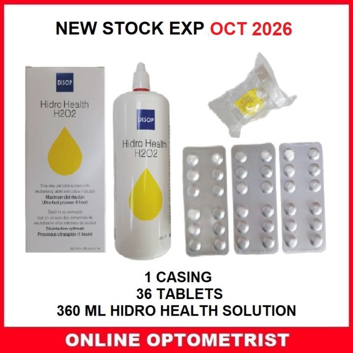 DISOP Hidro Health H2O2 (360ml) Suitable For All Types Of Soft & RGP ...
