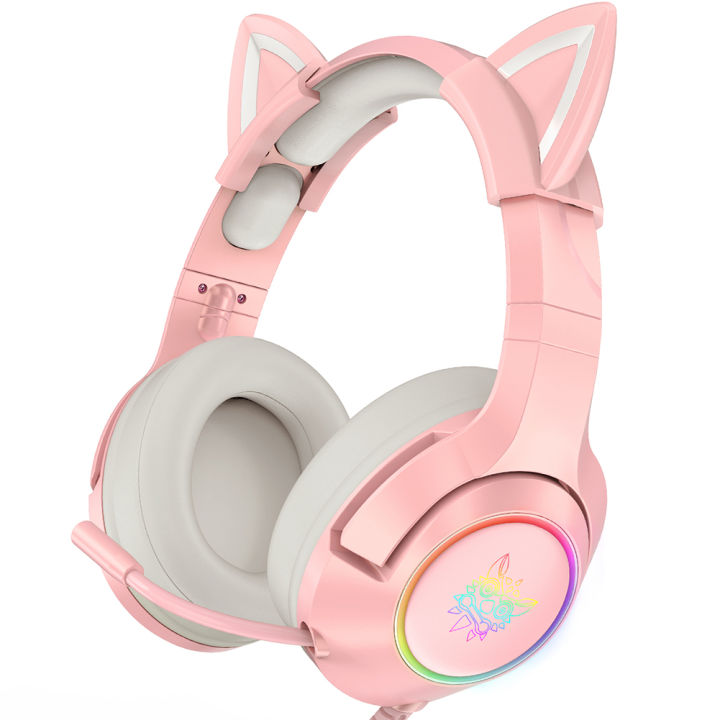 Onikuma K9 Cat Ear Gaming Headset Rgb Led Light Head-mounted Chicken ...