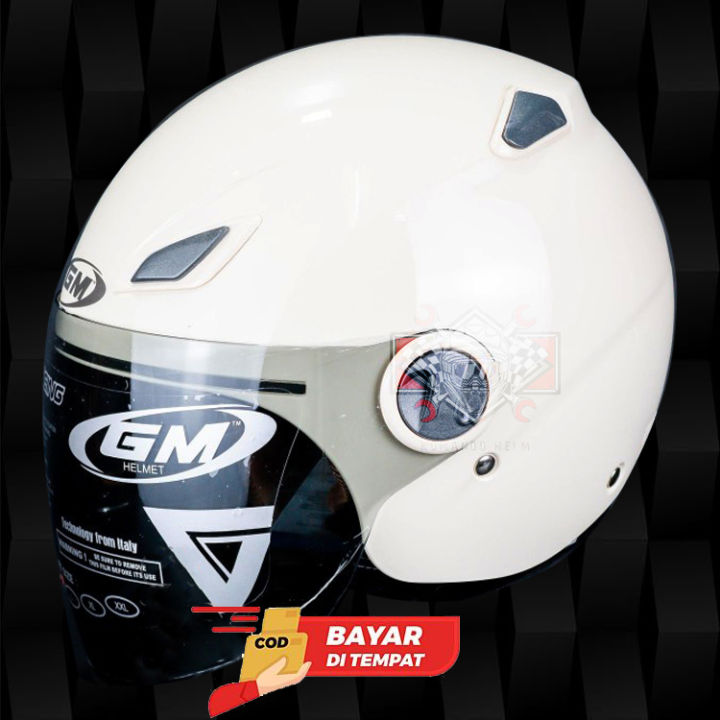 GM HELM VENUS HIJAB SOLID CREAM PASTEL - SINGLE VISOR | Lazada Indonesia